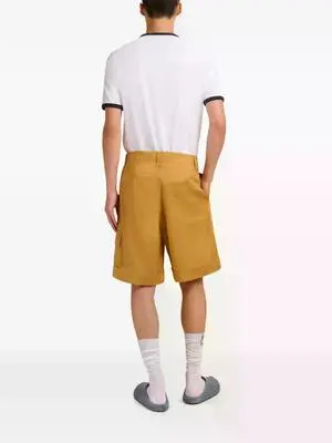 Marni Ramie Cargo Shorts With Embroidered Logo