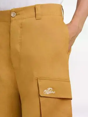 Marni Ramie Cargo Shorts With Embroidered Logo