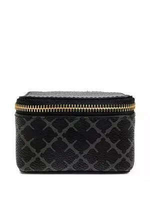 BY MALENE BIRGER Geometric-print Zip-fastening Jewellery Box - Black