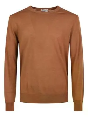BALLANTYNE Crew Neck Sweater - Brown