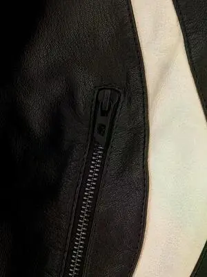 DIESEL® Color-block Leather Biker Jacket