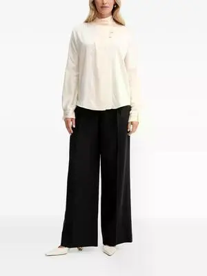 FORTE_FORTE Tassel Mock-neck Blouse
