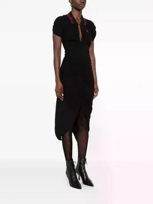VIVIENNE WESTWOOD Pulling Ruffled Midi Dress - Black