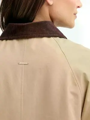 PEDRO DEL HIERRO Corduroy-collar Trench Coat