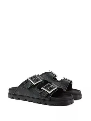 Mcm Buckle-detail Flat Sandals