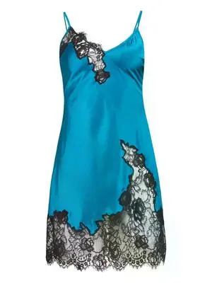 FLEUR DU MAL Juliet Lace Mini Dress - Blue