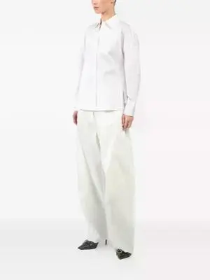 Tibi Gabe Point-collar Long-sleeved Shirt