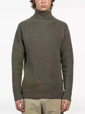 HANNES ROETHER Waffle Knit High-neck Sweater