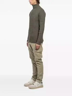 HANNES ROETHER Waffle Knit High-neck Sweater