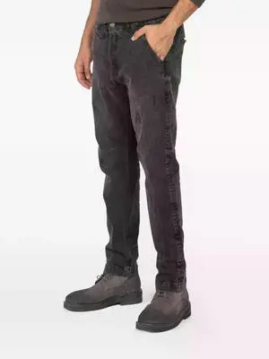HANNES ROETHER Button-fastening Textured Trousers