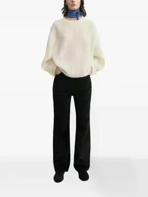 TOTEME Ribbed Knit Sweater Neutrals