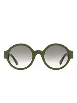 Moncler Round Logo Sunglasses - Green