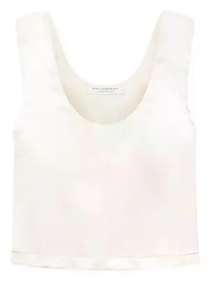 Philosophy Di Lorenzo Serafini Scoop Neck Sleeveless Top - Neutrals