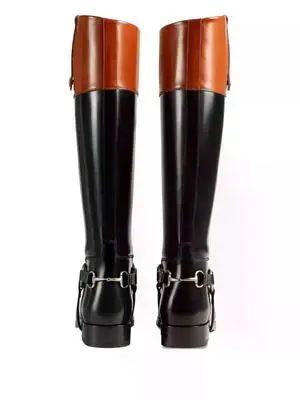 Gucci Harness-detail Knee Boots - Black