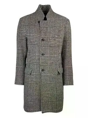 HANNES ROETHER Checked Buttoned Coat