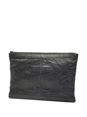 Balenciaga Lambskin Motocross Classic Clip M Clutch - Black