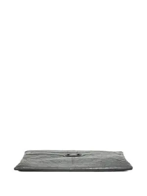 Balenciaga Lambskin Motocross Classic Clip M Clutch - Black