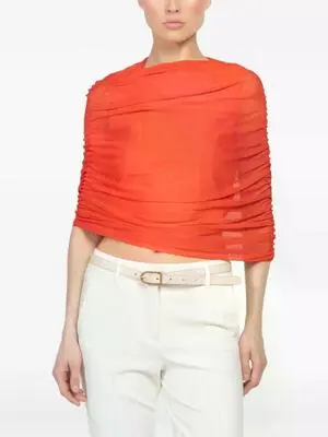 Brandon Maxwell Ruched Detail Top