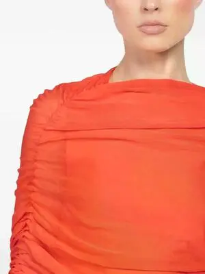 Brandon Maxwell Ruched Detail Top