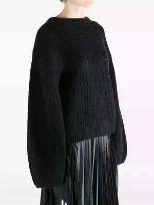 TOTEME Ribbed Knit Sweater - Black