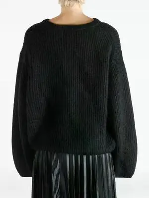 TOTEME Ribbed Knit Sweater - Black