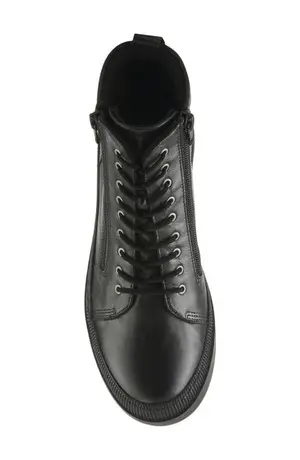 SPRING STEP SHOES Leather Combat Boots - Black