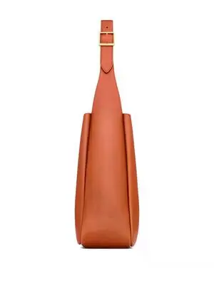 Saint Laurent Large Le 5 À 7 Buckle Leather Shoulder Bag - Orange