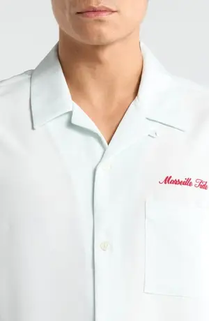 PACSUN Ribbon Short Sleeve Button-up Shirt