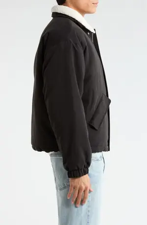 PACSUN Pilot Puffer Jacket With Faux Shearling Collar