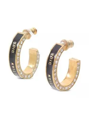 Dior 2010s Night Code Hoop Earrings