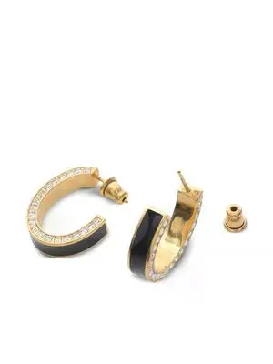Dior 2010s Night Code Hoop Earrings