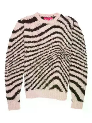 THE ELDER STATESMAN Zebra-print Sweater