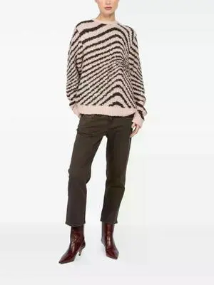 THE ELDER STATESMAN Zebra-print Sweater