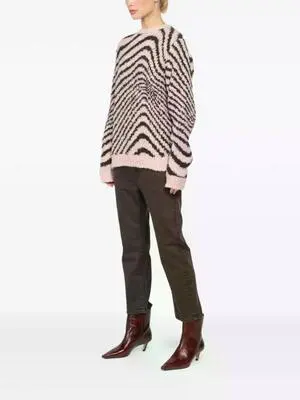 THE ELDER STATESMAN Zebra-print Sweater