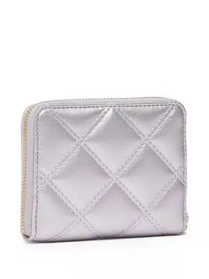 Liu Jo Monogram-plaque Quilted Wallet - Silver