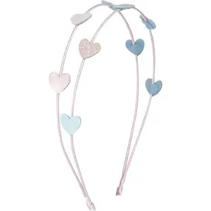 MIMI & LULA Double Heart Headband - Light/pastel Pink