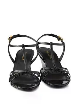 Prada Leather Wedge Sandals