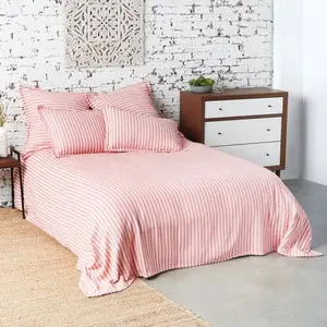 CAROL & FRANK Bengal Stripe Blanket - Pink