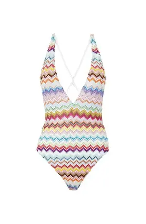 Missoni Lamé Viscose One-piece Swimsuit - Multicoloured