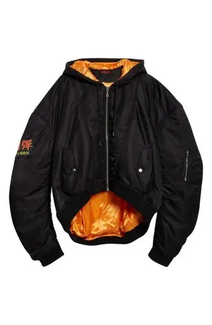 LU'U DAN Distorted Ma1 Nylon Jacket