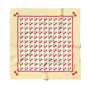 CENTINELLE Cherry Cotton Silk Bandana - Yellow