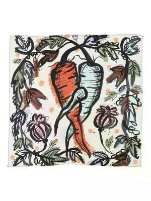 Henrik Vibskov Carrot-motif Scarf - White