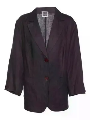 KRIZIA Linen Single-breasted Blazer