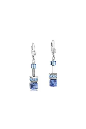 COEUR DE LION Geocube® Earrings - Sodalite & Haematite Blue