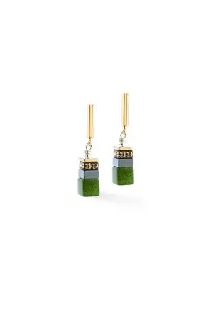 COEUR DE LION Geocube Precious Motion Earrings - Forest Light