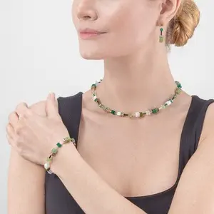 COEUR DE LION Geocube Iconic Precious Necklace - Green