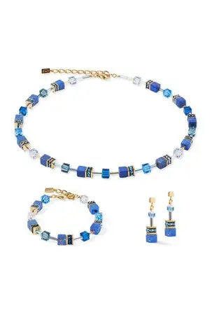 COEUR DE LION Geocube Iconic Precious Earrings - Blue