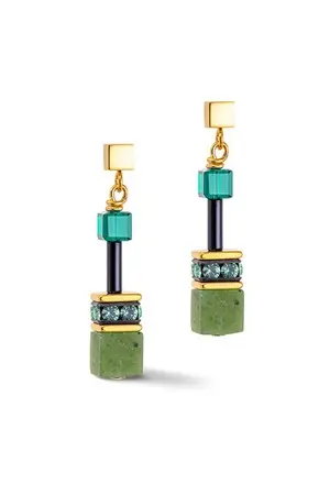 COEUR DE LION Geocube Iconic Precious Earrings - Green