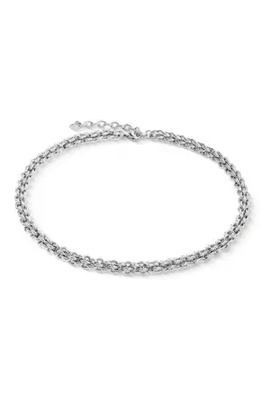 COEUR DE LION Mesh Chain Necklace - Silver
