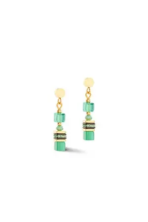 COEUR DE LION Earrings Mini Cubes - Green